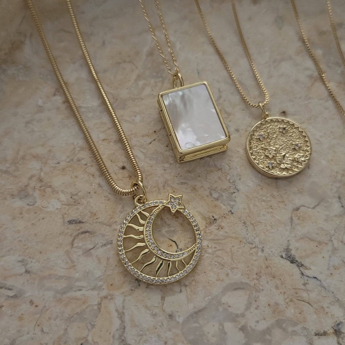 Round Pearl Locket Necklace. Gold Filled Non Tarnish Gift For Her ...